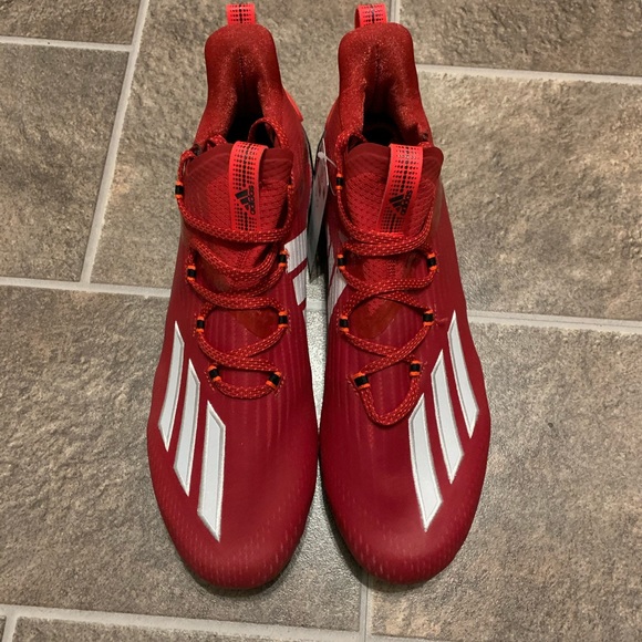 adidas | Shoes | Adidas Adizero Football Cleats Red White | Poshmark
